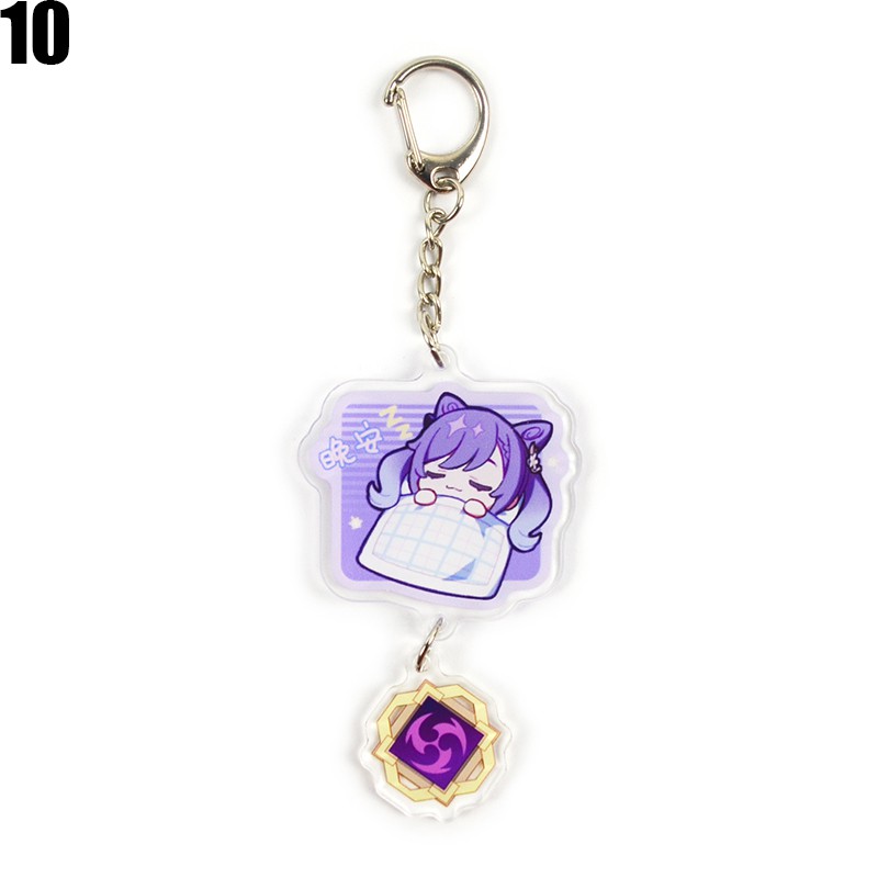Cute Emoticons Genshin impact keychain Epoxy Genshin impact zhongli ...