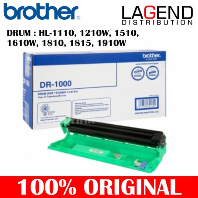 ORIGINAL BROTHER DR-1000 Drum HL-1110, HL-1210W, DCP-1510, DCP-1610W ...