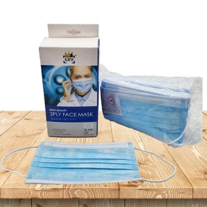 SIRIM Certified - KBM Blue 3ply Face Mask 50pcs | Shopee Malaysia