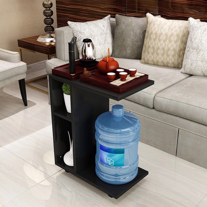 Multi Function DIY Side Table with Roller (Black colour) | Shopee Malaysia
