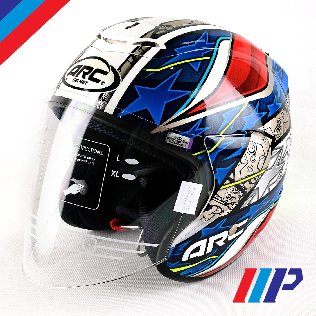 ARC Ritz AR4 Blue (Stars) Special Helmet | Shopee Malaysia