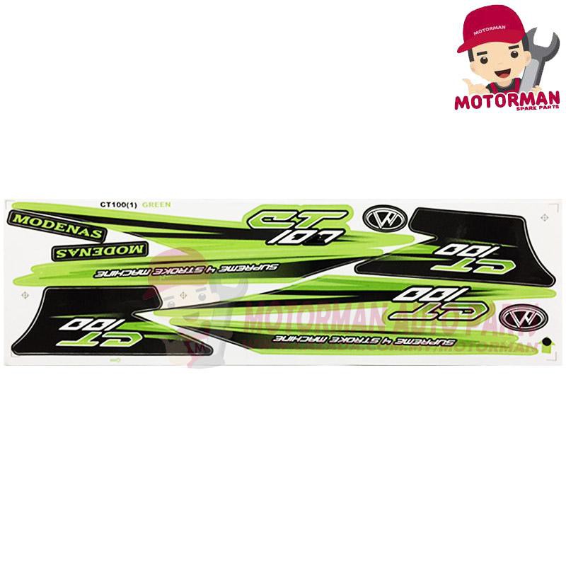 STICKER BODY MODENAS CT100 (1) GREEN "MOTORMAN" | Shopee Malaysia