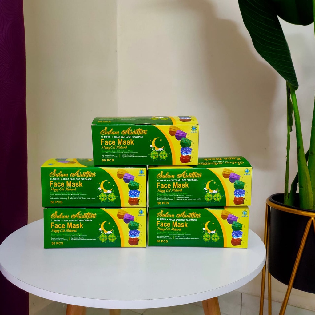 10/50pcs FACE MASK HARI RAYA AIDILFITRI | Shopee Malaysia