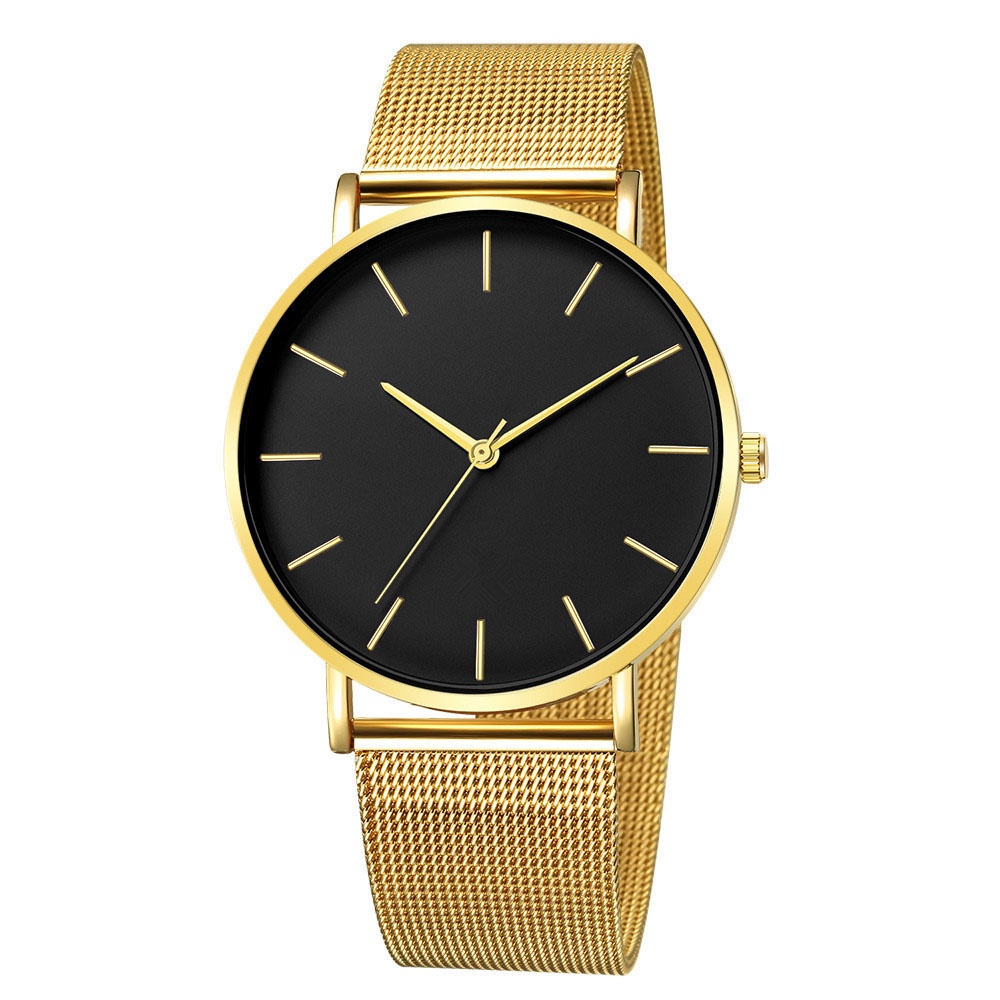 Fashion Men's Watch Ultra-thin Stainless Steel & Nylon & Leather Band ...
