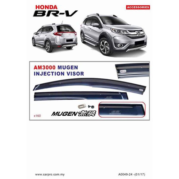 Honda brv injection mugen side window door visor sun visors 2014 2015 ...