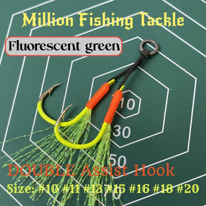 【HK002】2PCS Assist Fishing Double Hooks Jigging Hooks Fishing Hooks ...