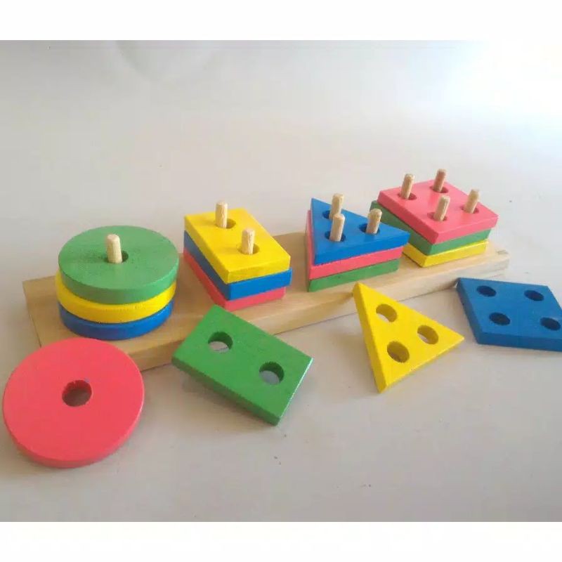 Long Stacking Geometry Tower Contents 4 | Shopee Malaysia