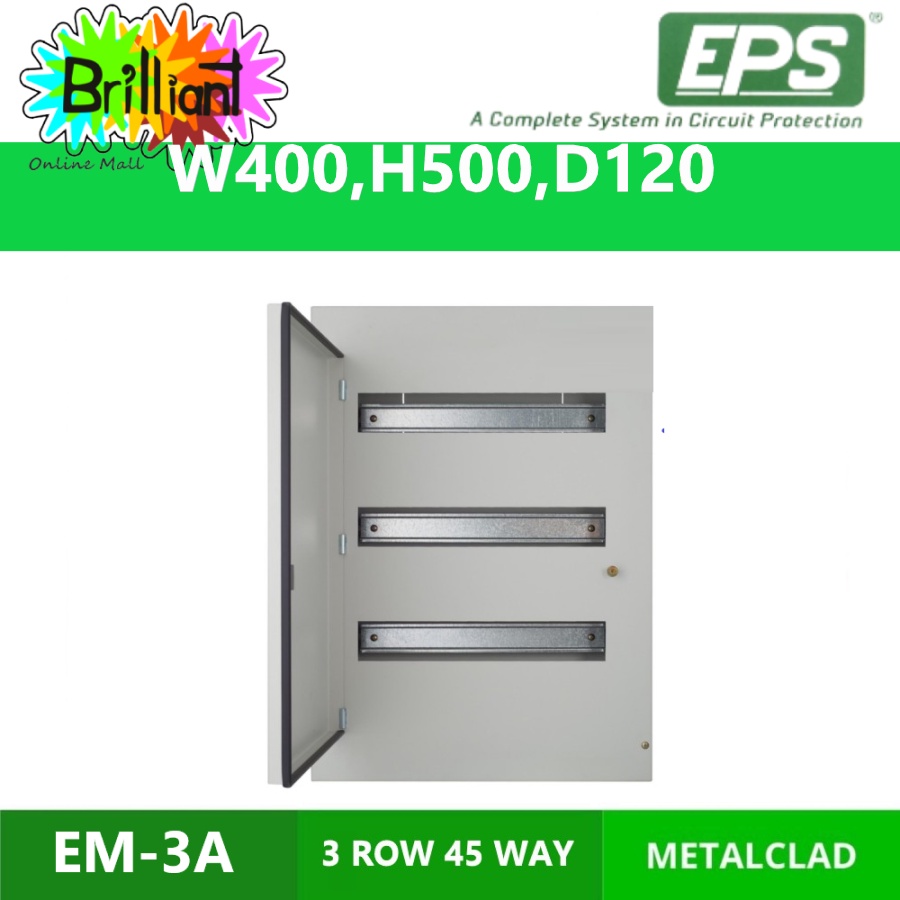 EPS EM-3A 3ROW 45WAY METAL CLAD ENCLOSE DB BOX | Shopee Malaysia