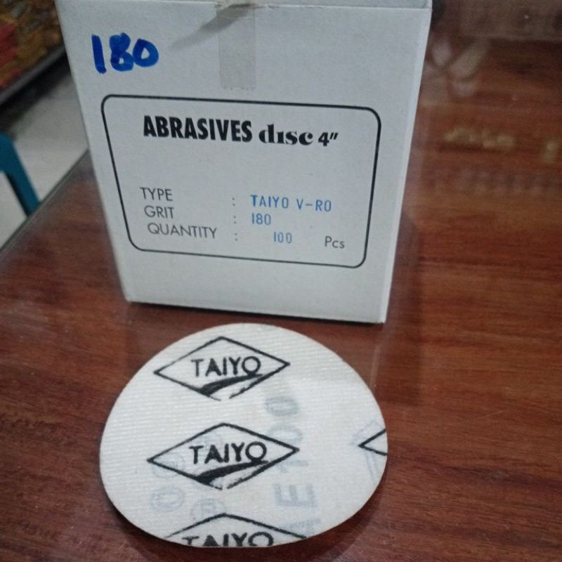 Abrasive Disc / taiyo velcro 4" sandpaper | Shopee Malaysia