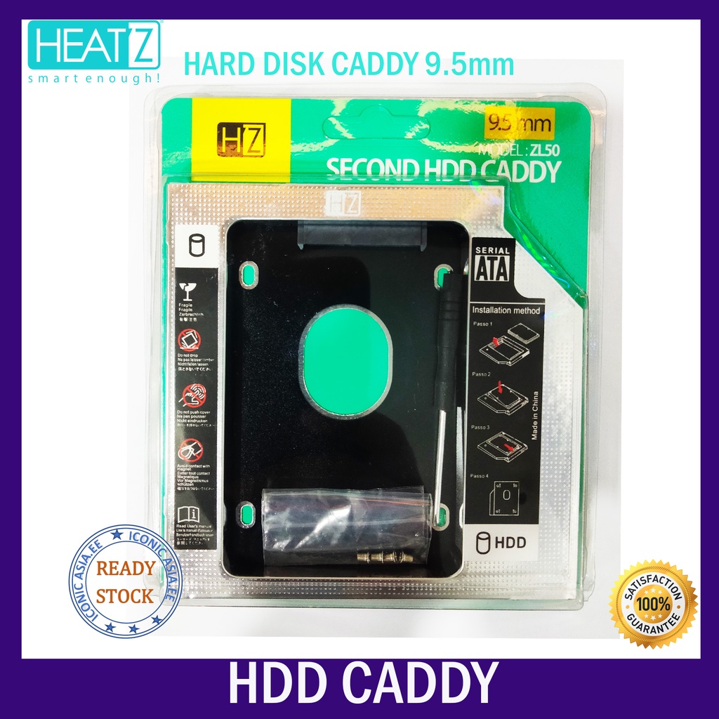 Universal 2.5" SSD HDD SATA Caddy for Laptop - 9.0MM / 9.5MM / 12.7MM ...