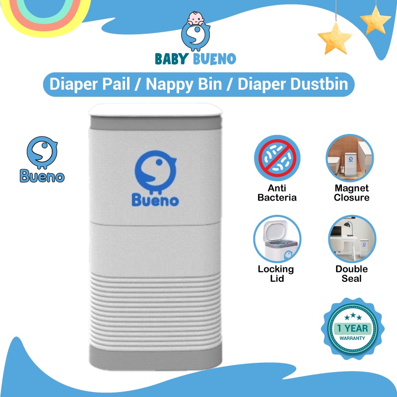 Baby Bueno Diaper Pail / Nappy Bin / Diaper Dustbin / Diaper Trash Can ...