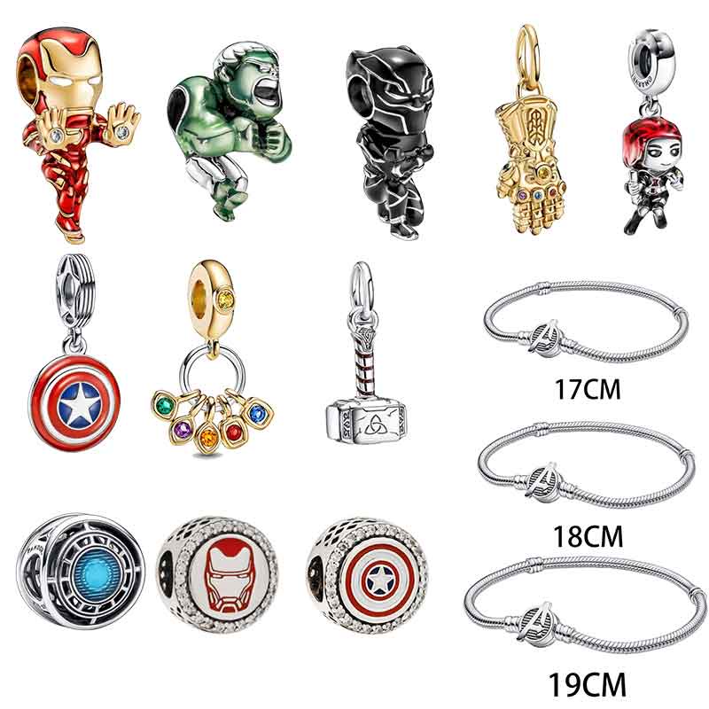 Marvel Avengers Charm Pendant Suitable For Original Pandora Bracelet ...