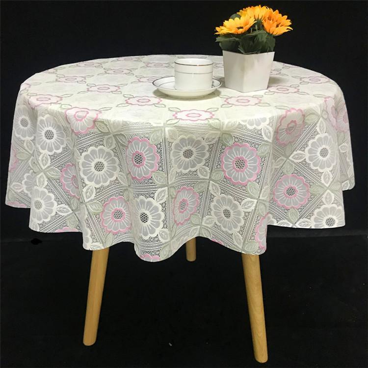 Round Tablecloth Waterproof Oil -proof Anti -hot -free Round Dining ...
