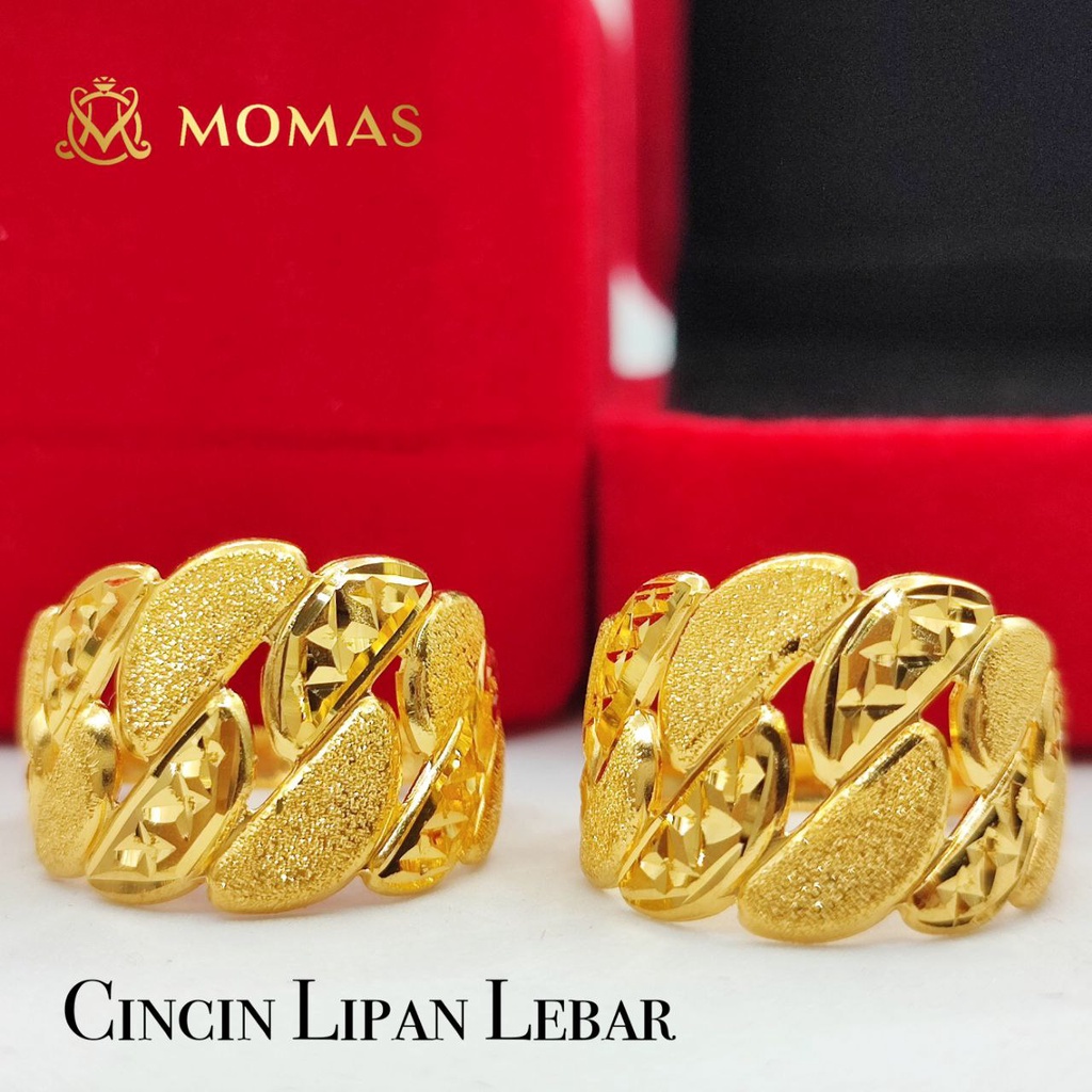 Cincin Lipan Lebar Emas 916 Tulen Cincin Emas 916 Tulen Cincin Emas 916 ...