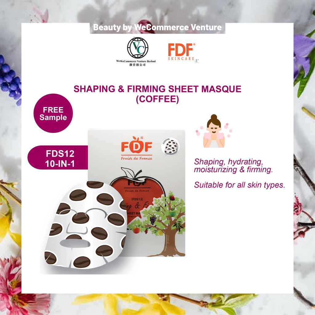 FDF Shape Firm Sheet Masque Coffee 10 In 1 Moisturizing Hydrating Mask ...