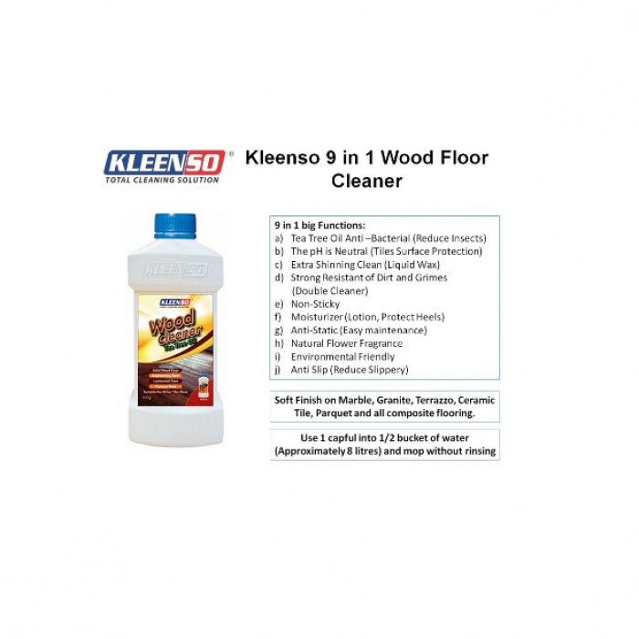 KLEENSO 9 In 1 Anti-Bacterial Wood Floor Cleaner (900ml) | Pembersih ...