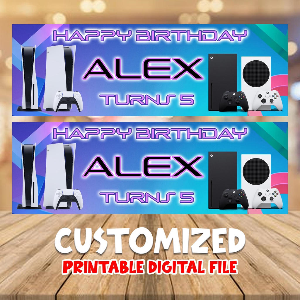 PLAYSTATION BIRTHDAY BANNER | Shopee Malaysia