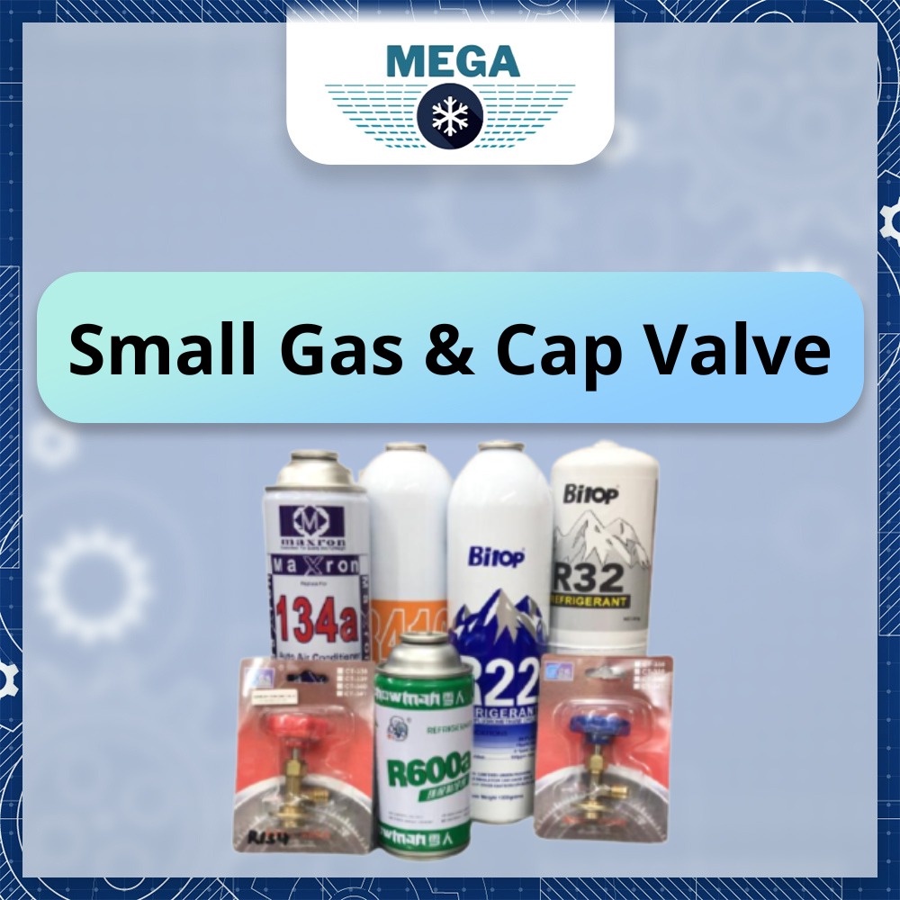 Aircon Small Gas & Cap Valve (R32/R410/R22/R600/R134a/Red cap valve ...