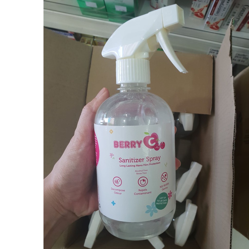 Berry C Long Lasting Sanitiser Spray 500ml (READY STOCK & SHIPPING ...