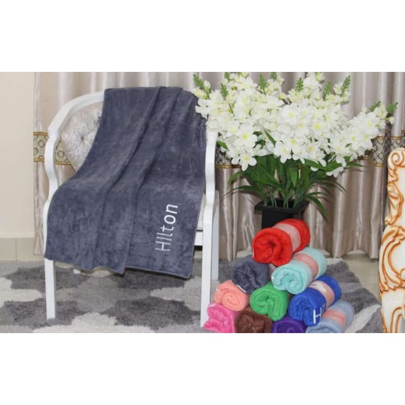 TOWEL HILTON HOTEL (FIBER CLOTH) (MICROFIBER) 🔥🔥READY STOCK🔥🔥 BATH ...