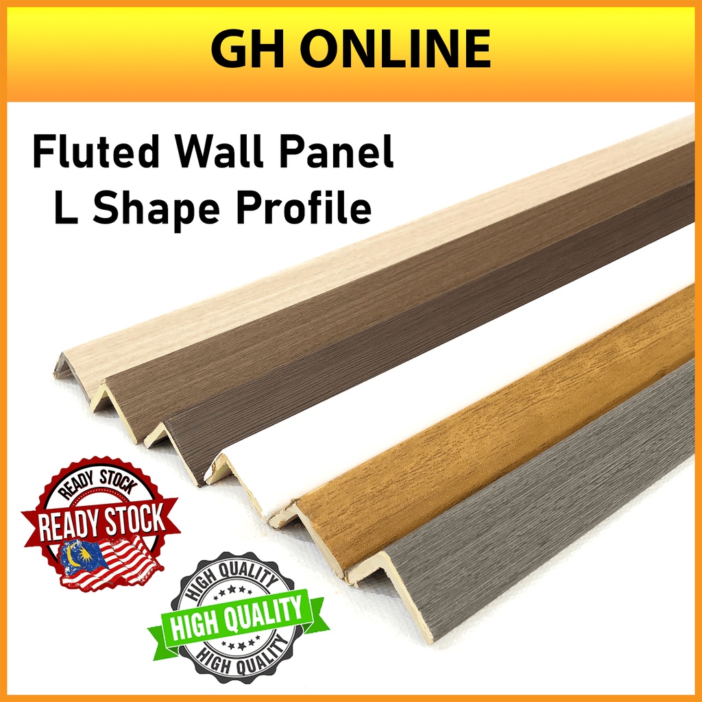 FLUTED WALL PANEL L SHAPE PROFILE ( 1.5 METER 2 PCS ) READY STOCK ...