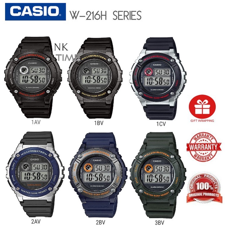Casio W-216H Series Digital Youth Timepieces Watches | Shopee Malaysia