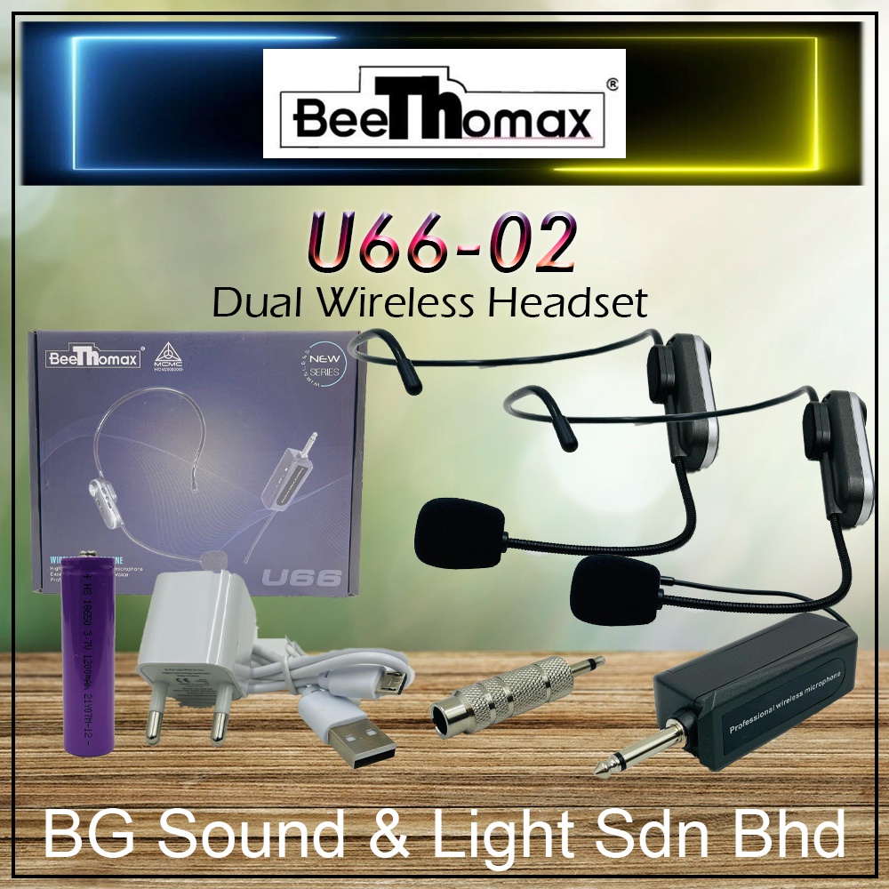 BEETHOMAX U66-01 / U66-02 WIRELESS HEADSET MICROPHONE MCMC APPROVED ...