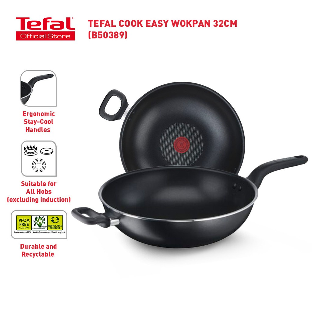 Tefal Cook Easy Wokpan (32cm) ( B5038995 ) | Shopee Malaysia