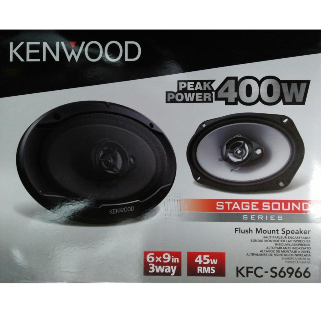 Kenwood KFC-S6966 6x9" 3-Way Speaker System Max Power 400 Watts ...