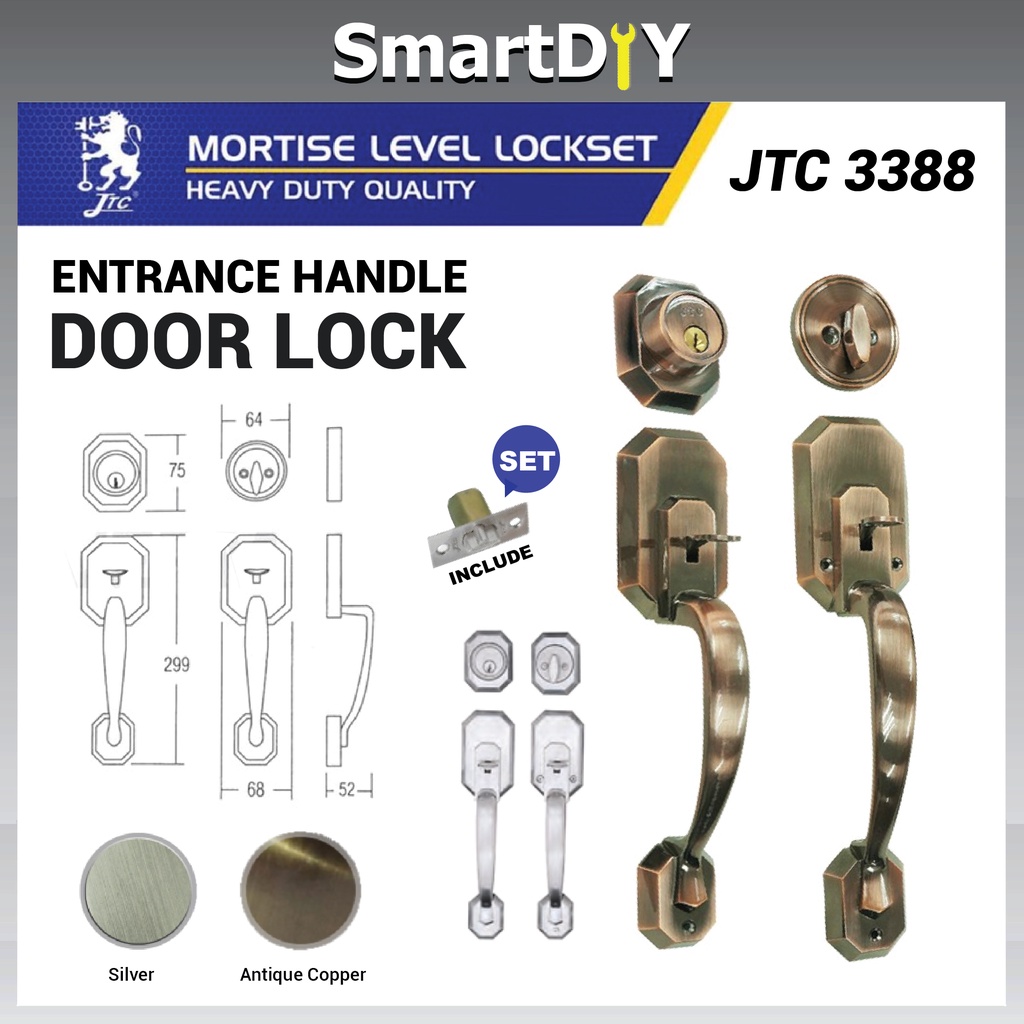 JTC 3388 AC / SN Main Entrance Door Lock / Entrance Door Lock Handle ...