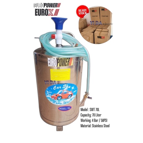 STOCK READY EUROX SWT-70L 70 Litre Stainless Steel Snow Wash Tank ...