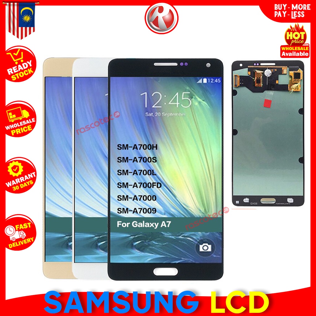 Samsung A7 A700 2015 SM A700 SamsungA7 OLED LCD With Touch Screen Digitizer Display Replacement ...