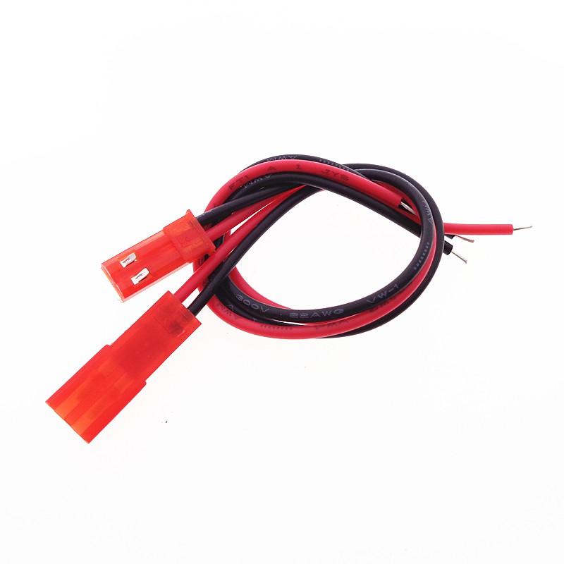 JST-2P Female Head/Male Socket Pair Plug Wire Connection Cable LED Male Red Black 10CM/15CM/20CM ...