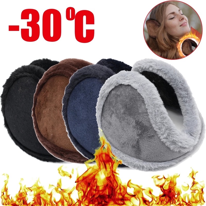 Fashion Thicken Velvet Earmuffs/ Stitching Color Simple Rear-wearing ...