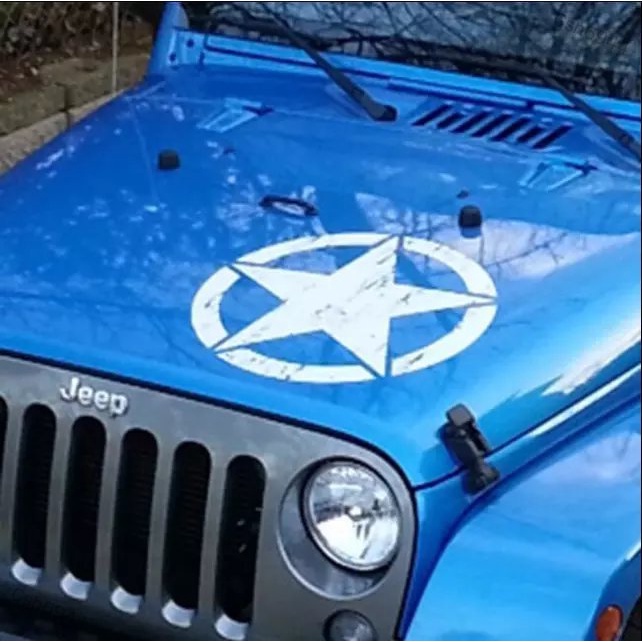 50cm Big Stickers on Cars Army Star Distressed Decal for Jeep Sticker ...
