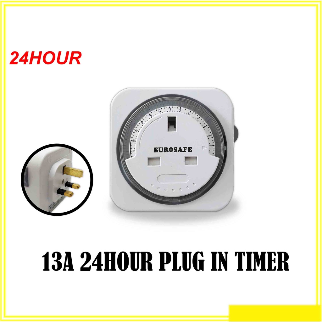 EUROSAFE 13A 24HOUR SEGMENT PLUG IN TIMER SWITCH SOCKET | Shopee Malaysia