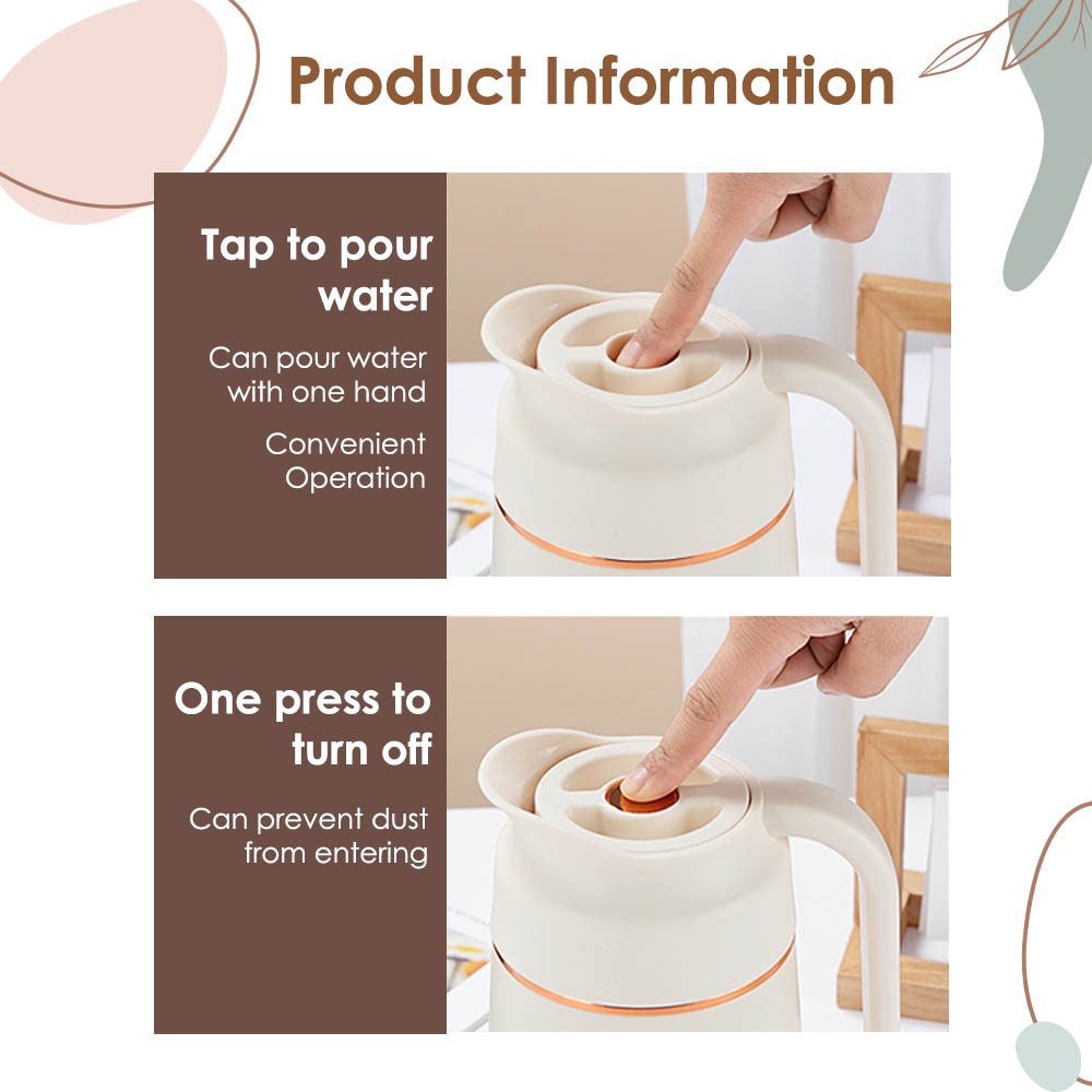 Encora SUS316 Stainless Steel Vacuum Flask Insulated Jug Hot/Cold Water ...