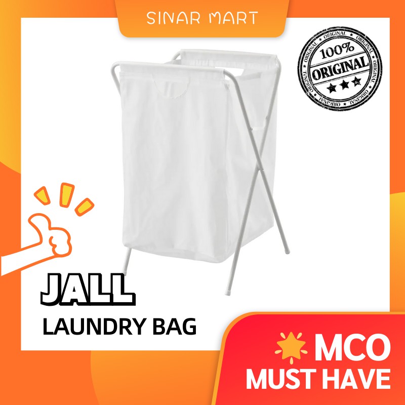 IKEA JALL Laundry bag with stand, white, 70 l | Shopee Malaysia