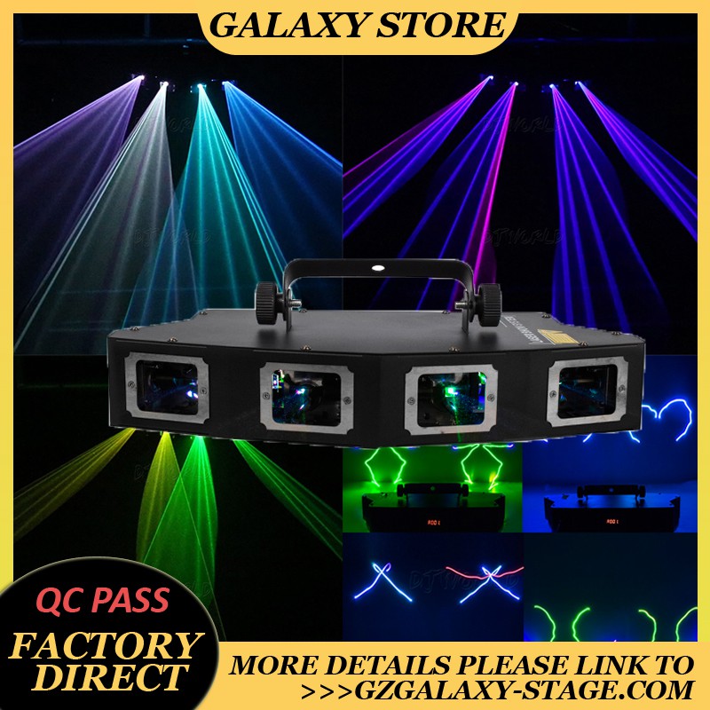 🔥GALAXY🔥4 Head RGB full color line Scanner Projector Stage Effect Laser ...