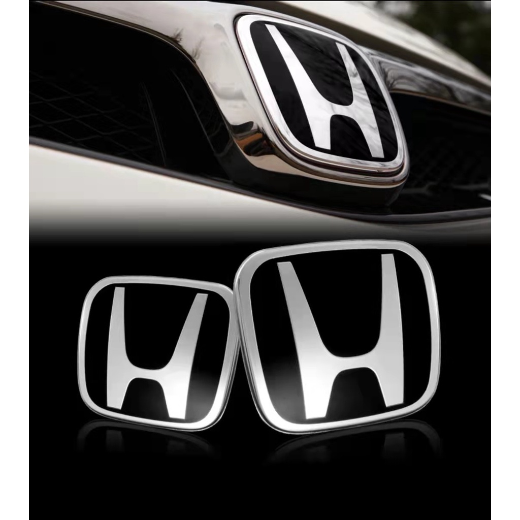 Honda Emblem Logo Type R Black Chrome Select Size For Honda Car ...