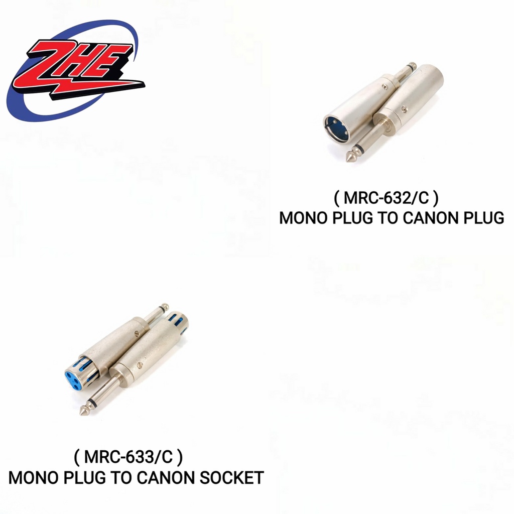 6.3MM MONO PLUG TO 3PIN XLR CANON ( PLUG / SOCKET ) AUDIO CONVERTER ...