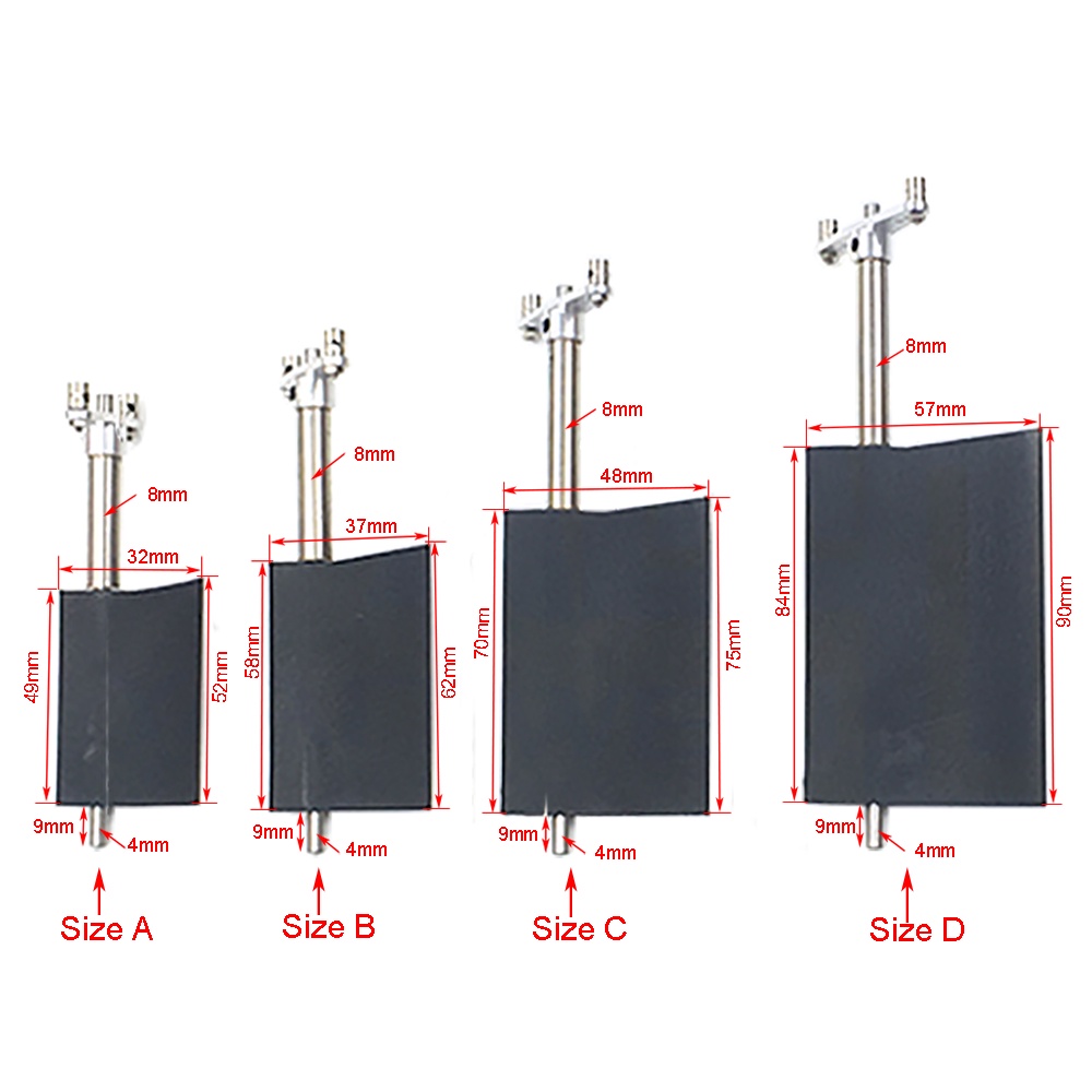 1PC RC Boat Nylon Steering Rudder Submerged Rudder With Servo Arm for ...