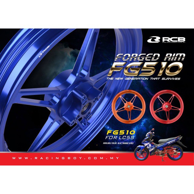 RCB FORGED RIM SPORT RIMS YAMAHA Y15 Y15ZR LC135 5S 100% ORIGINAL ...