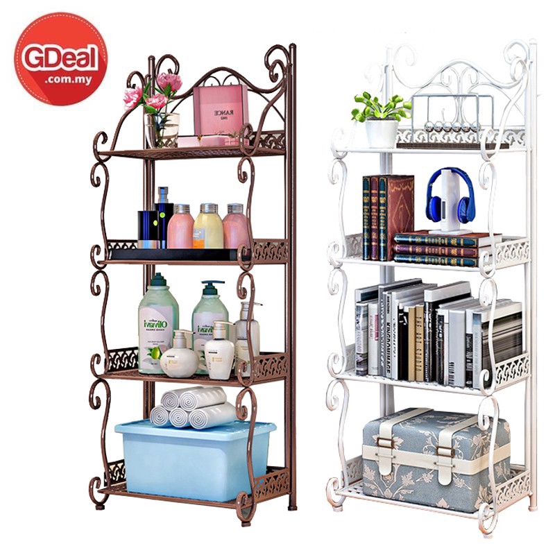GDeal Elegance Rack Living Room Storage Shelf - 4 Tier (33cm x 20cm x ...