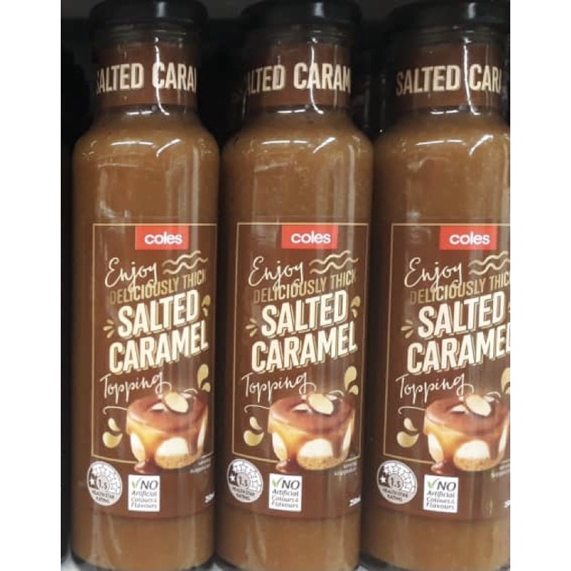 Coles Topping Chocolate Fudge/ Salted Caramel 250g | Shopee Malaysia