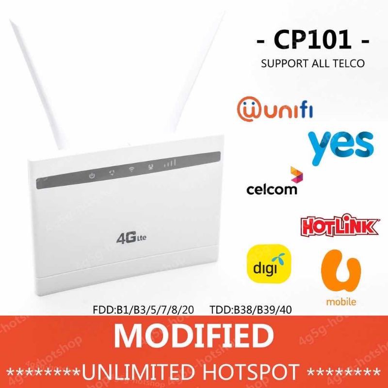 🔥CP101 UNLIMITED HOTSPOT DATA TELCO🔥 | Shopee Malaysia