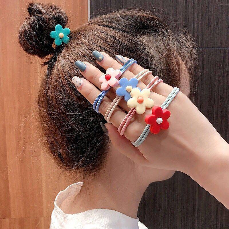[现货 READY STOCK] korea style cute flower hair band 小花发圈发绳 getah rambut ...