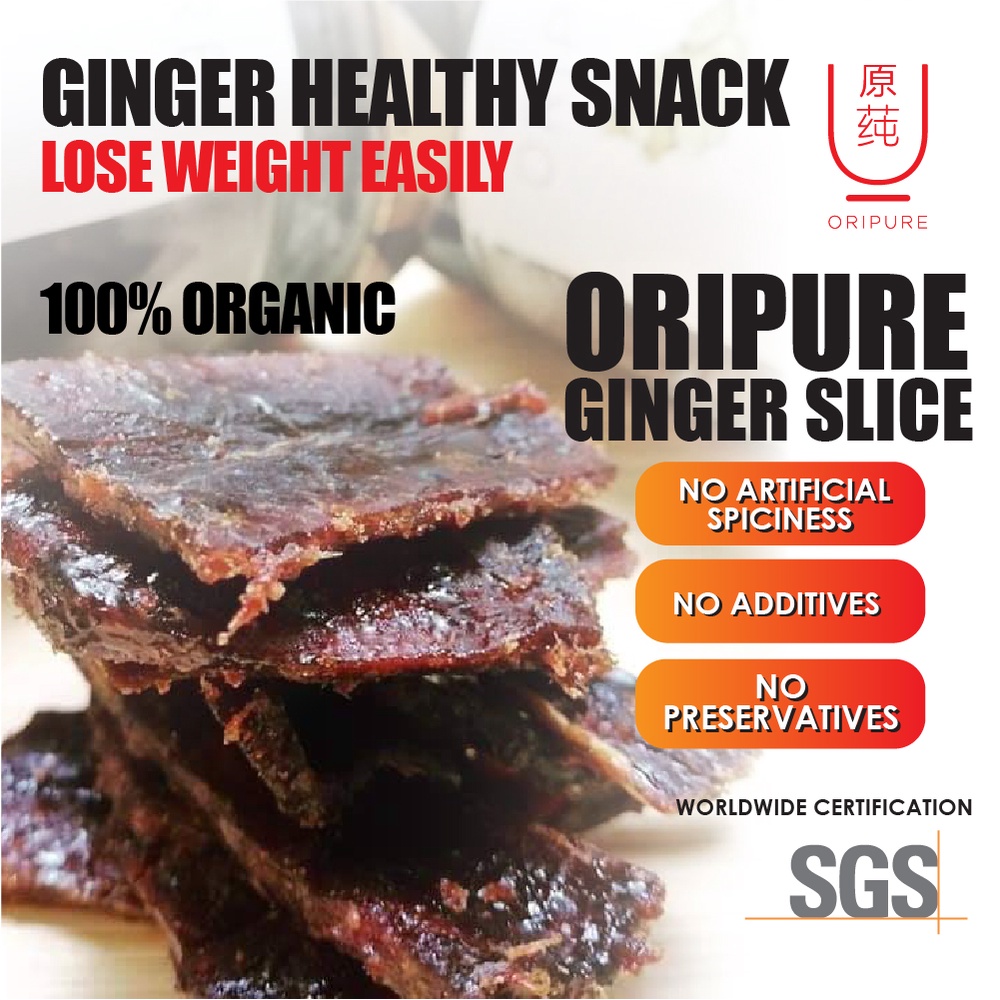 1pcs Premium Crystalized Ginger Slices with Raw Black Molasses Bentong ...