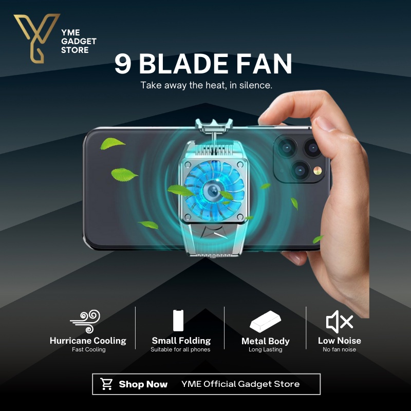 Mobile Phone Radiator Gaming Cooling Cooler Fan PUBG Hurricane Wind for ...