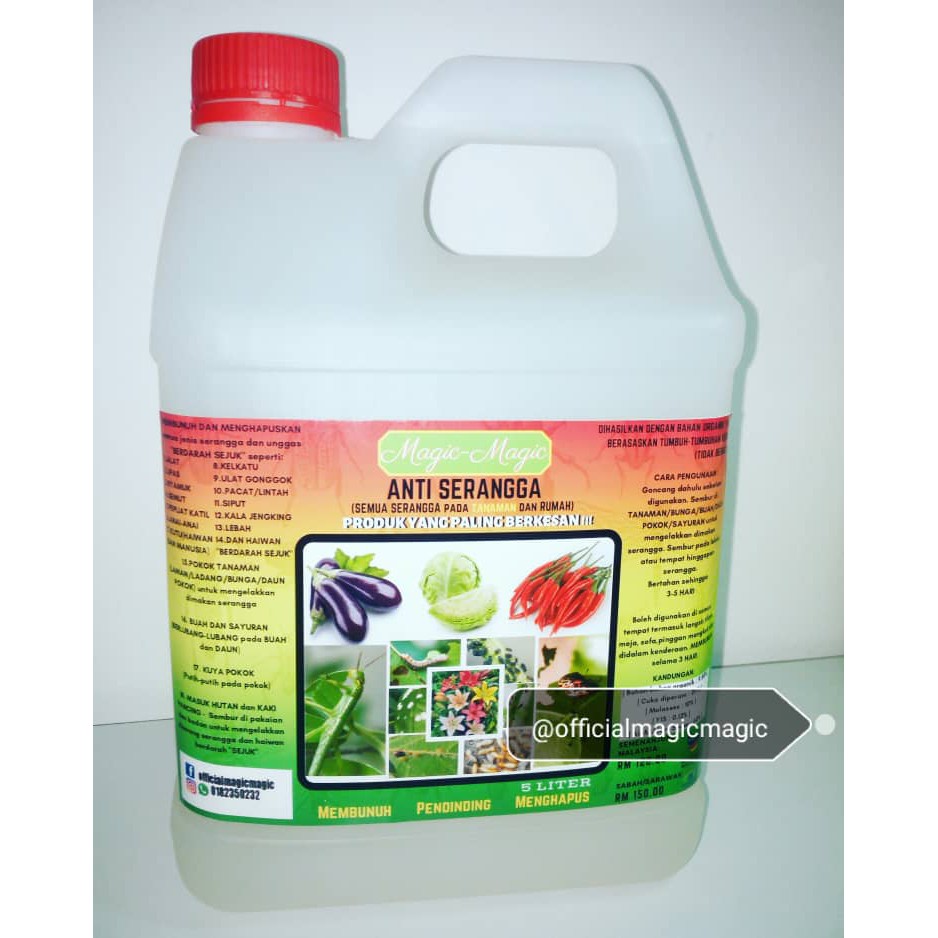 Racun Serangga Pokok 10 Liter MagicMagic , Refill Organic Pest Control ...